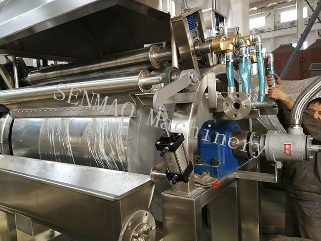 5.5kw Calcium Carbonate Rotary Drum Scraper Dryer Operation Flexibility